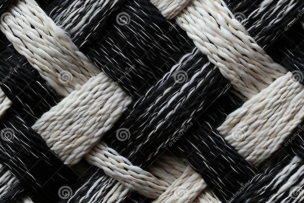 Seamless Texture of Textile Fabric with Pattern Knitted with Black and ...