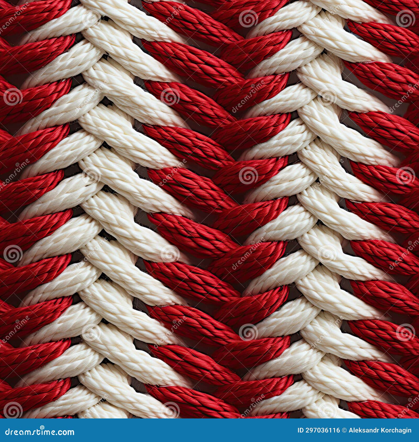 Seamless Texture of Textile Fabric with Pattern Knitted with Red and ...