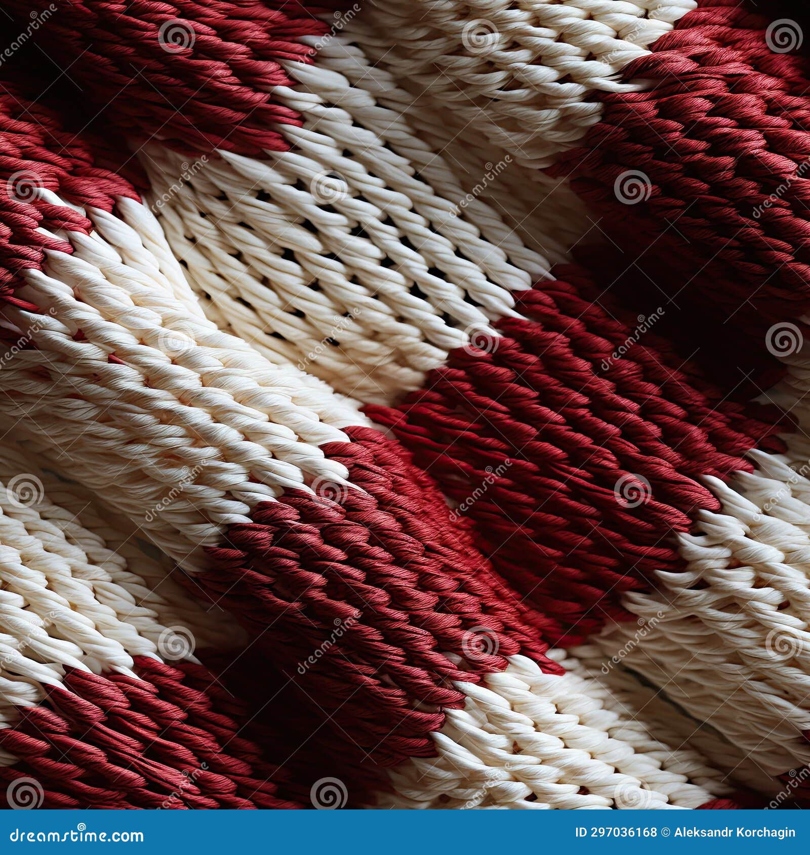 Seamless Texture of Textile Fabric with Pattern Knitted with Red and ...