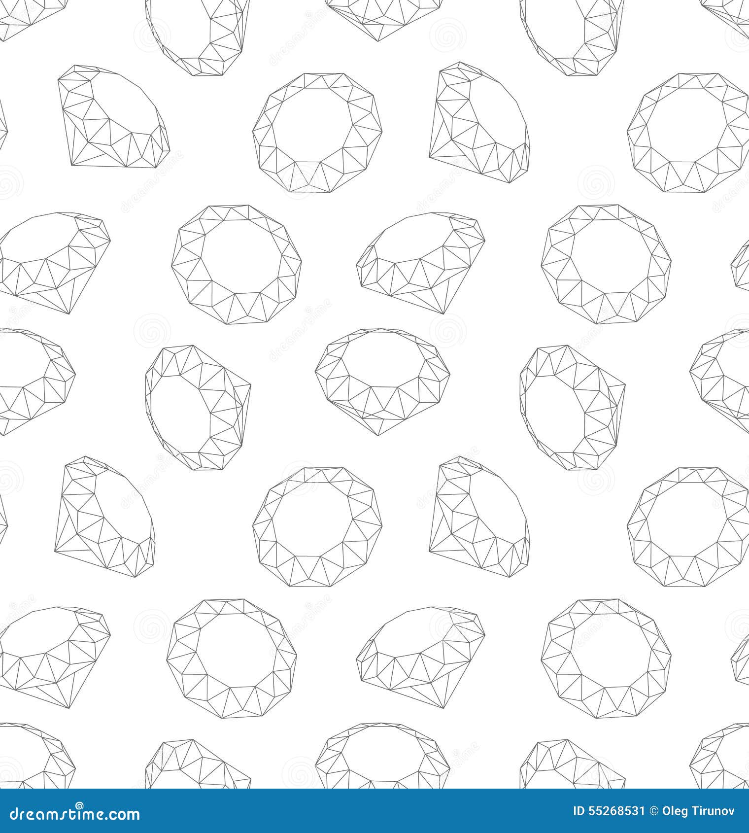 Seamless Texture of Three-dimensional Diamonds Stock Vector ...