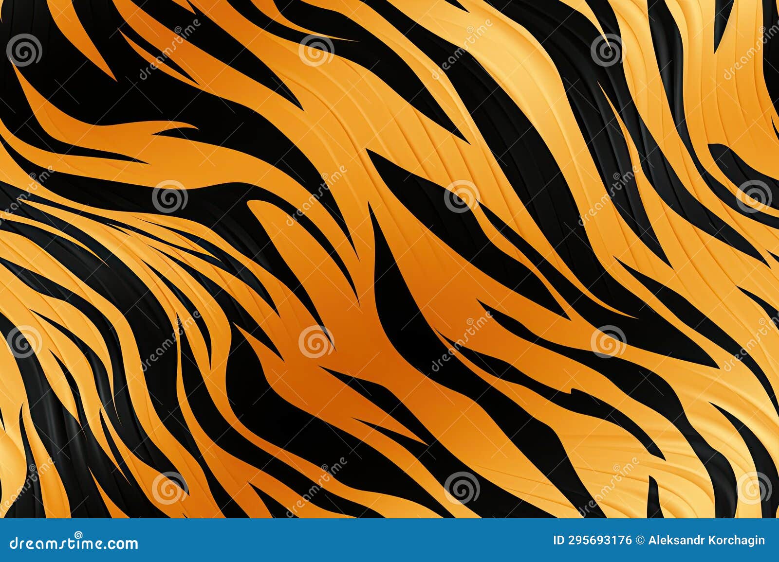 Seamless Texture with Tiger Animal Coloring Pattern in Orange Black ...