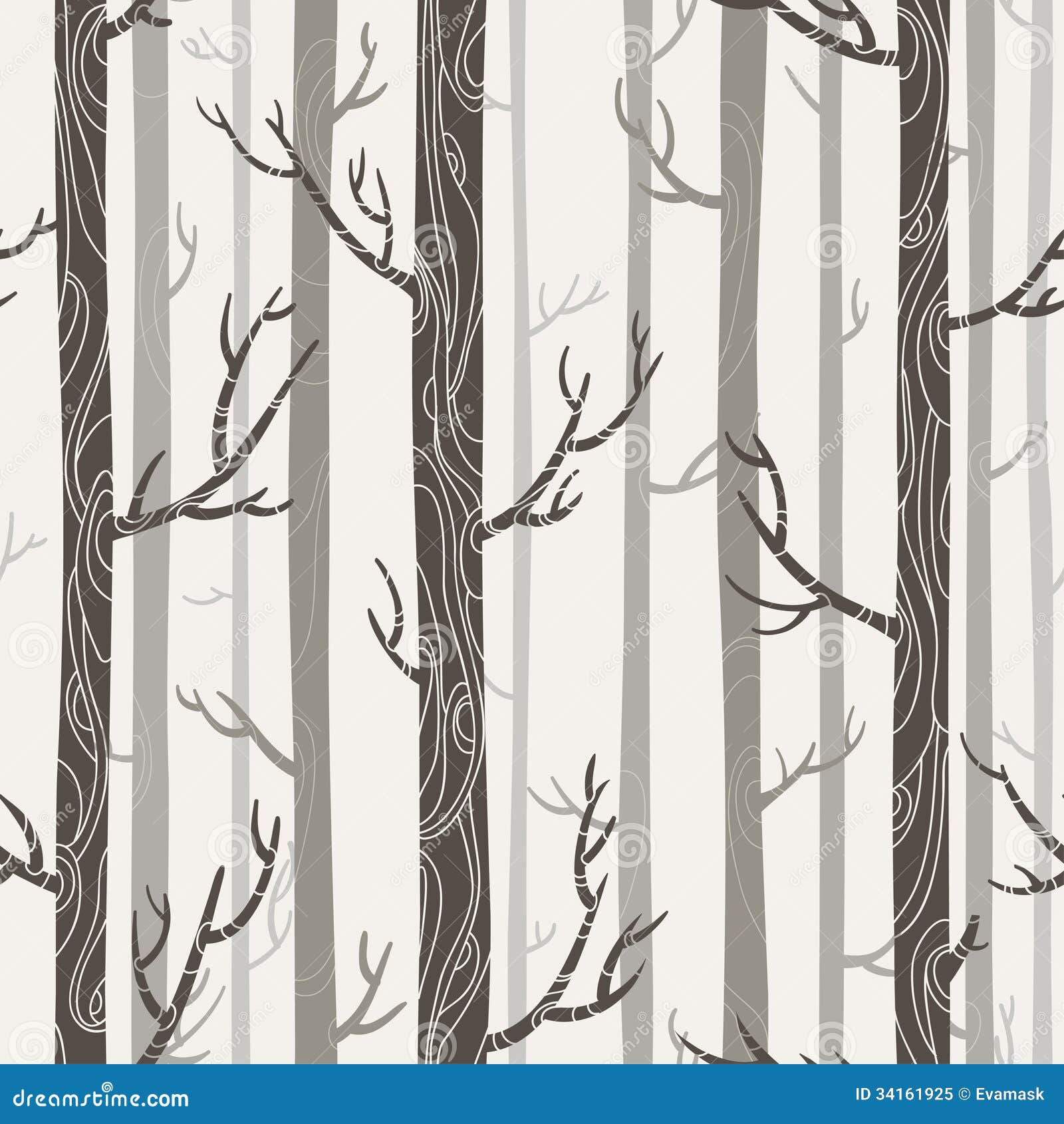Seamless Texture with Trees Stock Vector - Illustration of pine, night ...