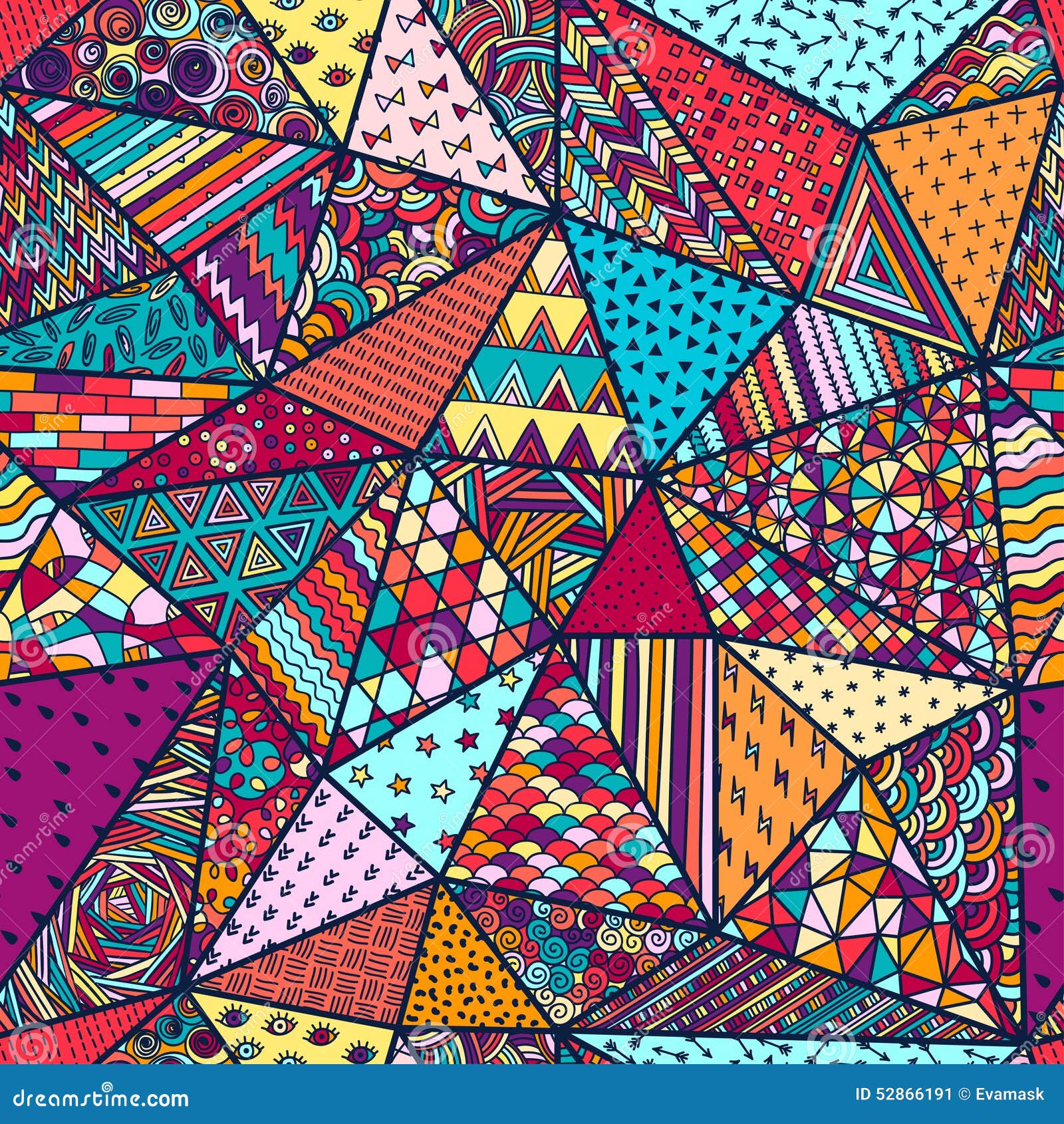 Seamless Texture with Triangles Stock Vector - Illustration of graphics ...