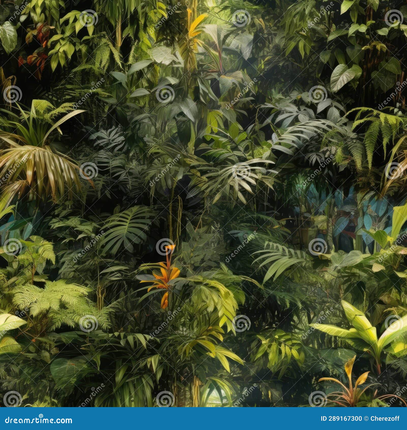 Seamless Texture. Tropical Jungle Stock Illustration - Illustration of ...