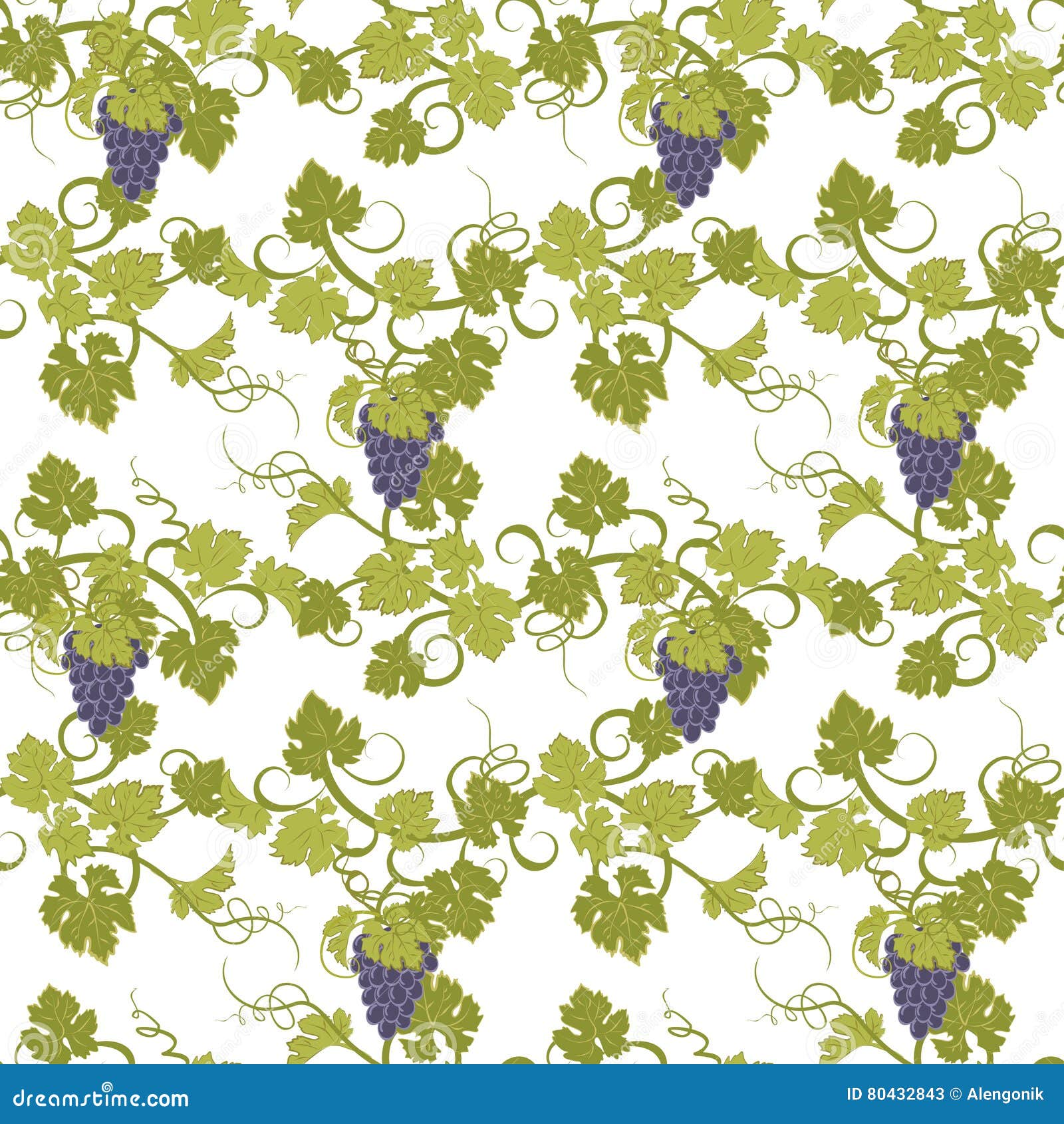Seamless Texture with Vines and Bunches of Grapes. Stock Vector ...
