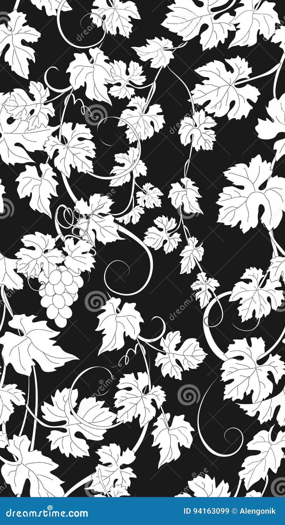 Seamless Texture with Vines. Stock Vector - Illustration of endless ...