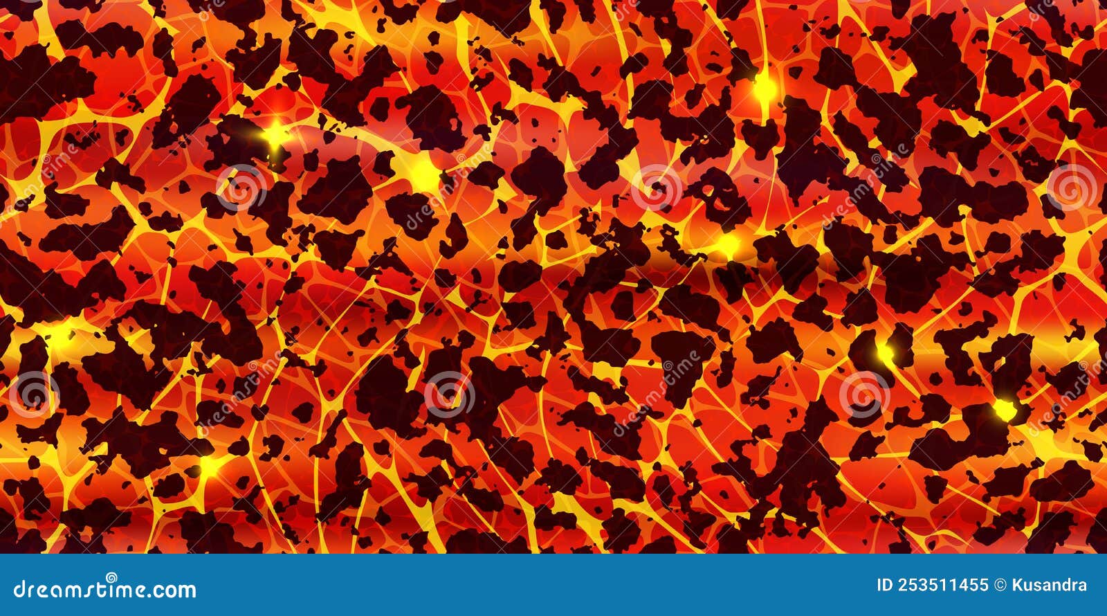 Seamless Texture of Volcanic Lava with Cracked Ground Pattern Stock ...