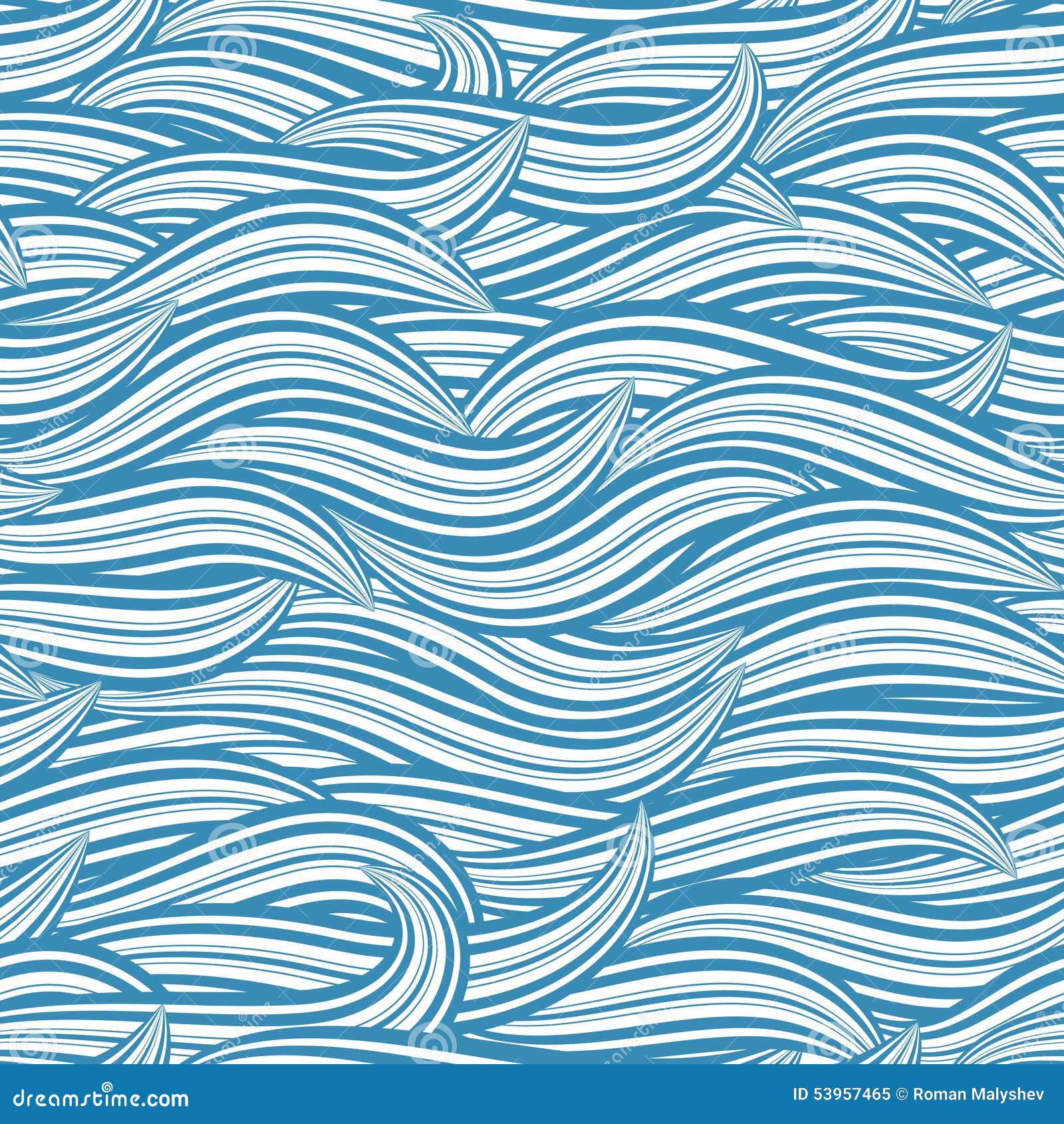 Seamless texture waves stock vector. Illustration of collection - 53957465