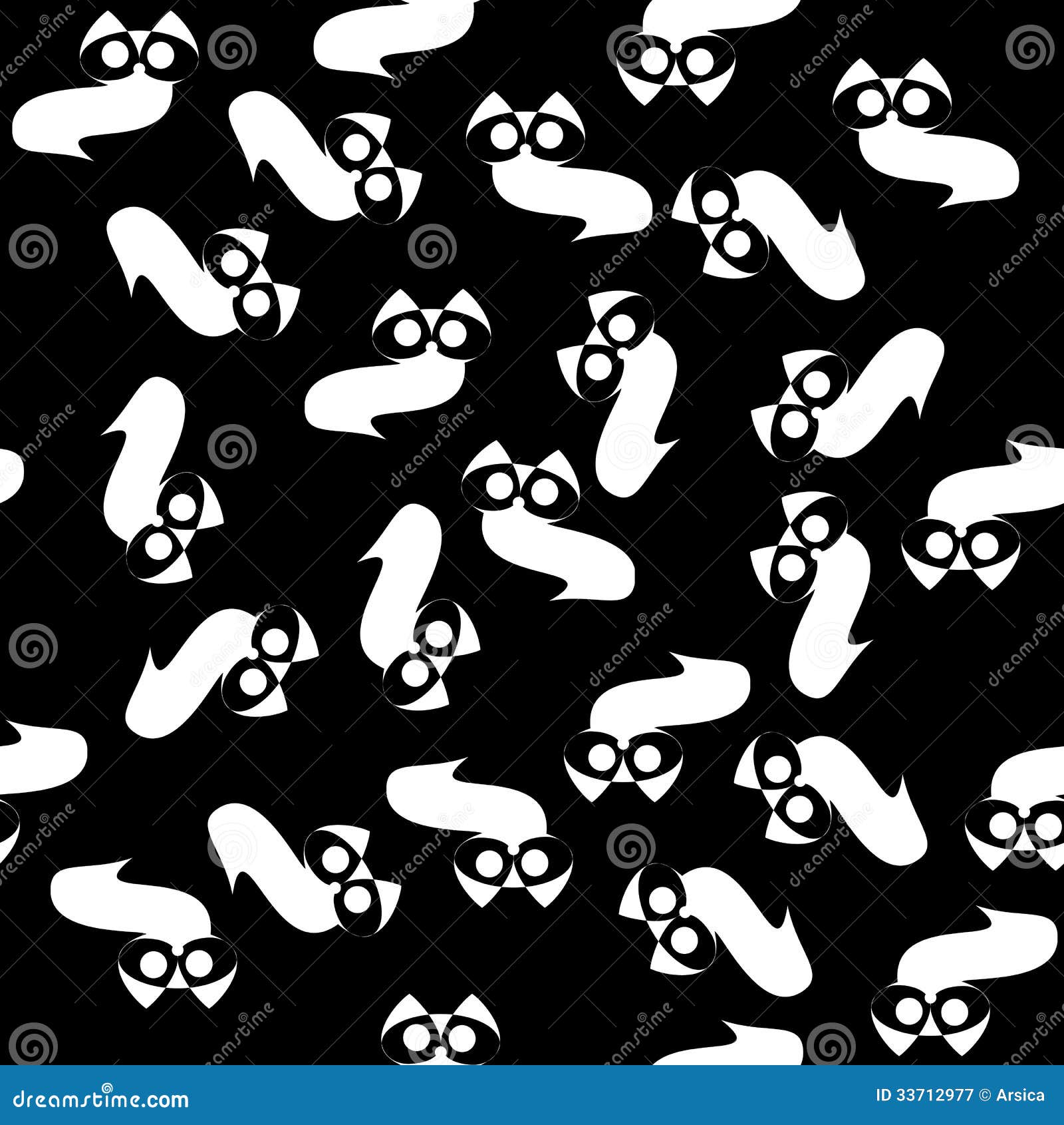 Seamless Texture of White Cat Stock Illustration - Illustration of ...