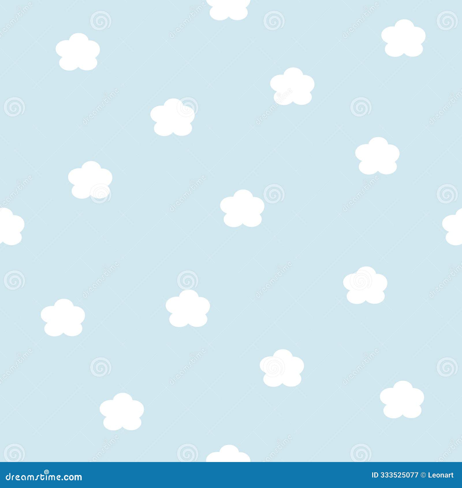 White Clouds Endless Pattern Stock Vector - Illustration of cute, card ...