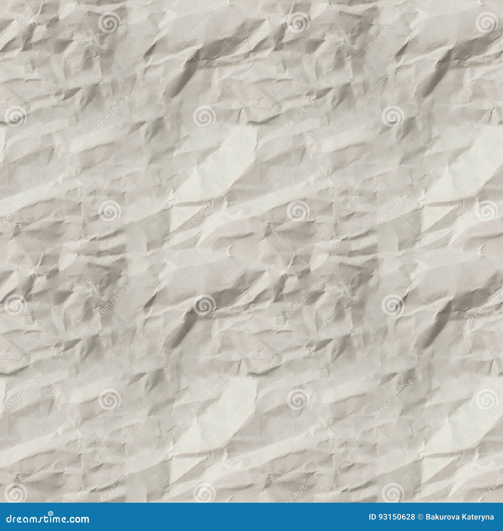 Seamless Texture of White Crumpled Paper. Stock Photo - Image of ...