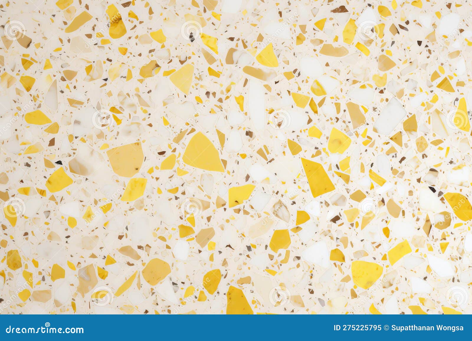Seamless Texture of White and Yellow Terrazzo Stone from Generative Ai ...