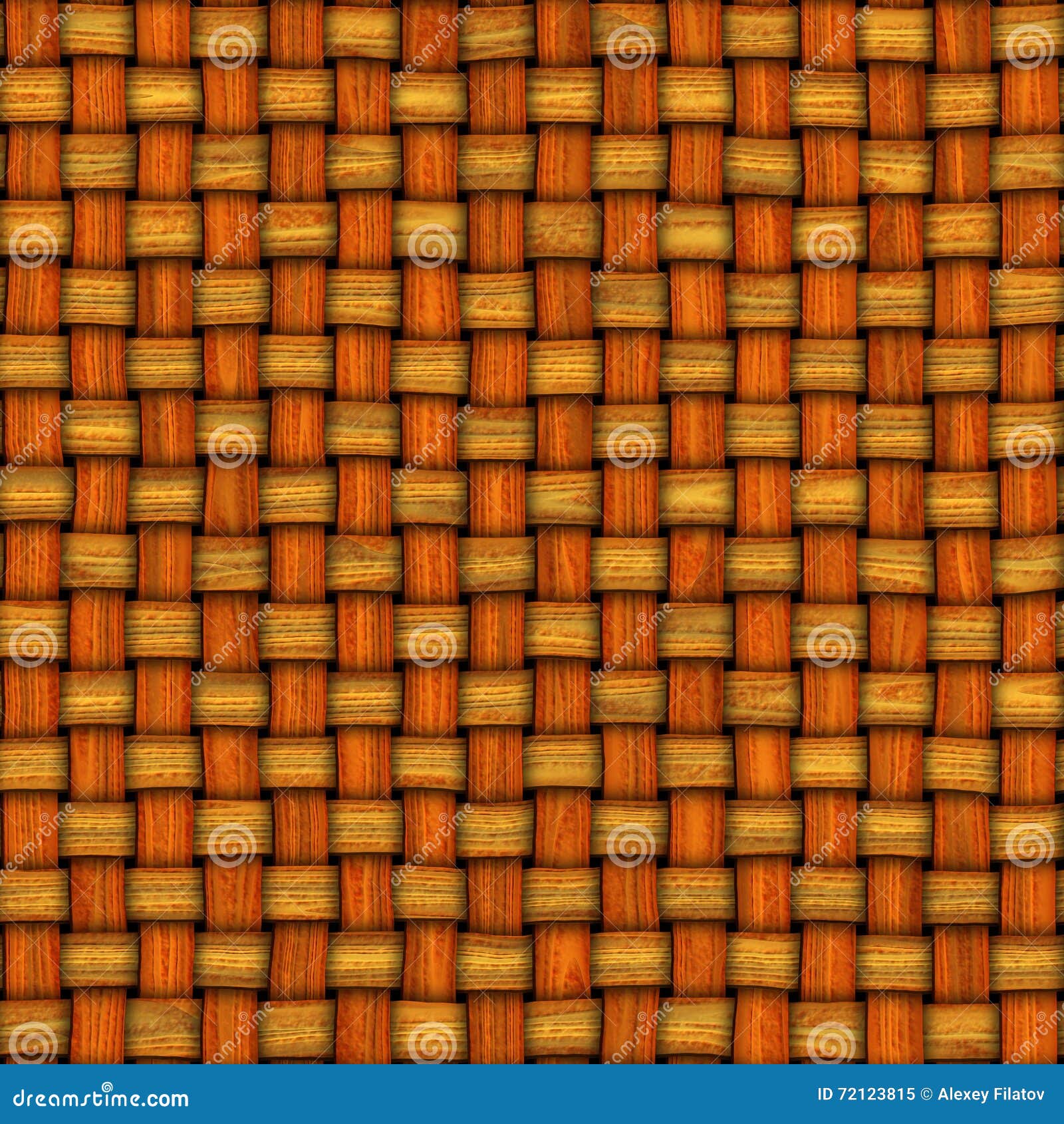 Seamless Texture of Wood Weaving 3D Illustration Stock Illustration ...
