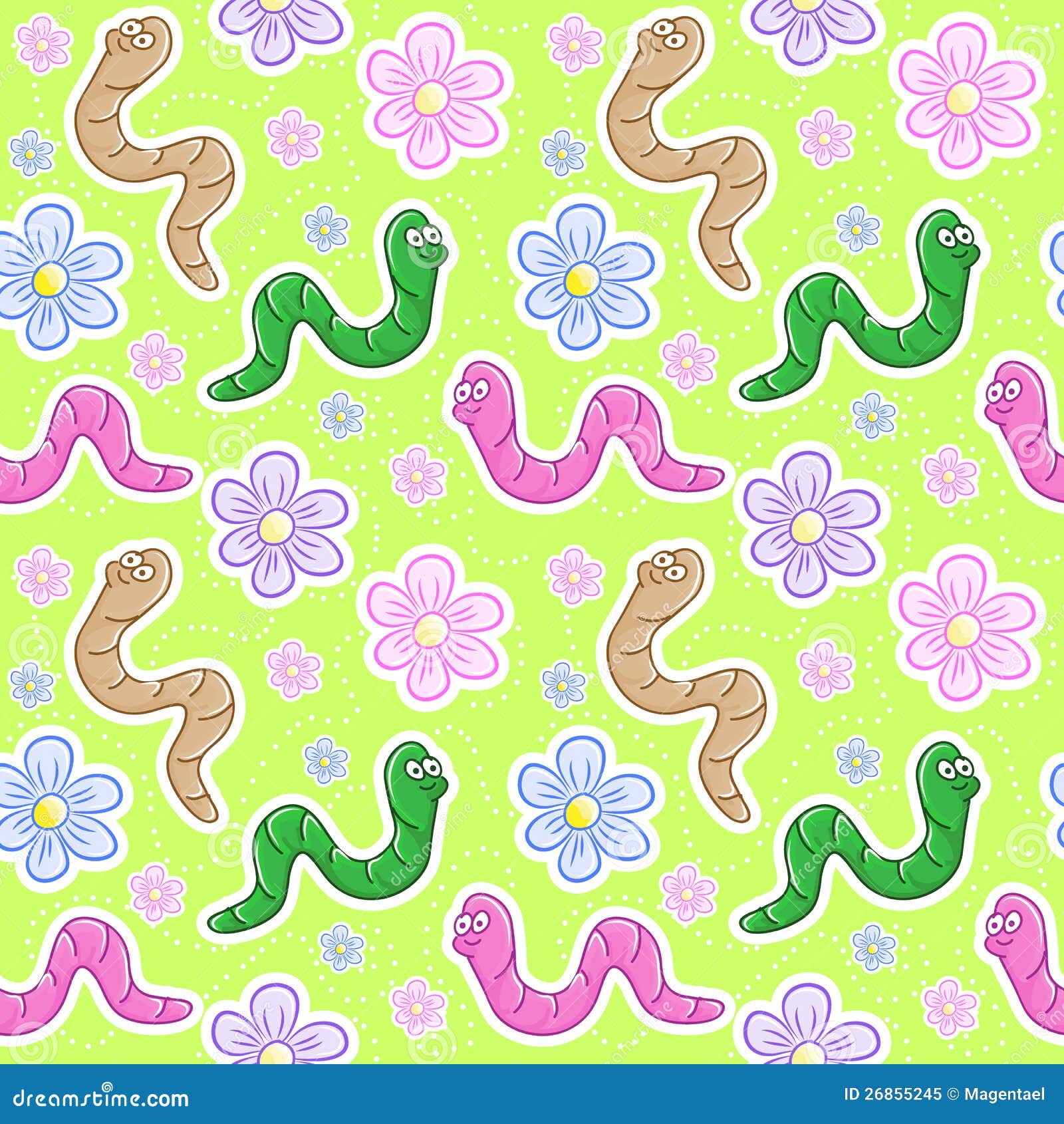 Seamless Texture With A Worm Stock Image | CartoonDealer.com #26855245