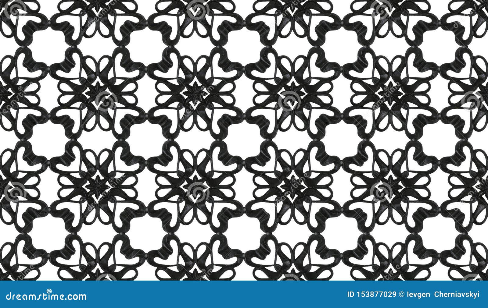 Seamless, Texture of Wrought Iron Latticework Pattern, 3D Illustration ...