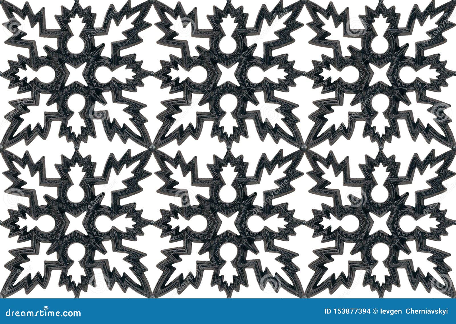 Seamless, Texture of Wrought Iron Latticework Pattern, 3D Illustration ...