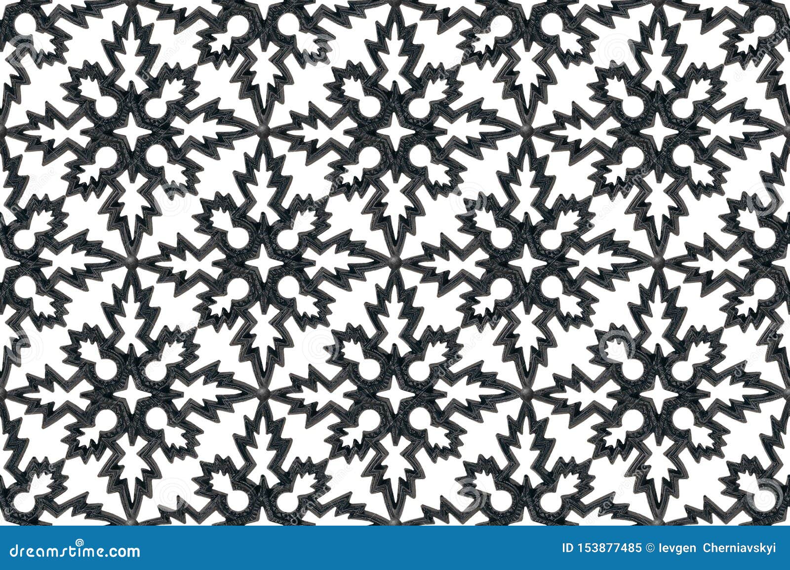 Seamless, Texture of Wrought Iron Latticework Pattern, 3D Illustration ...