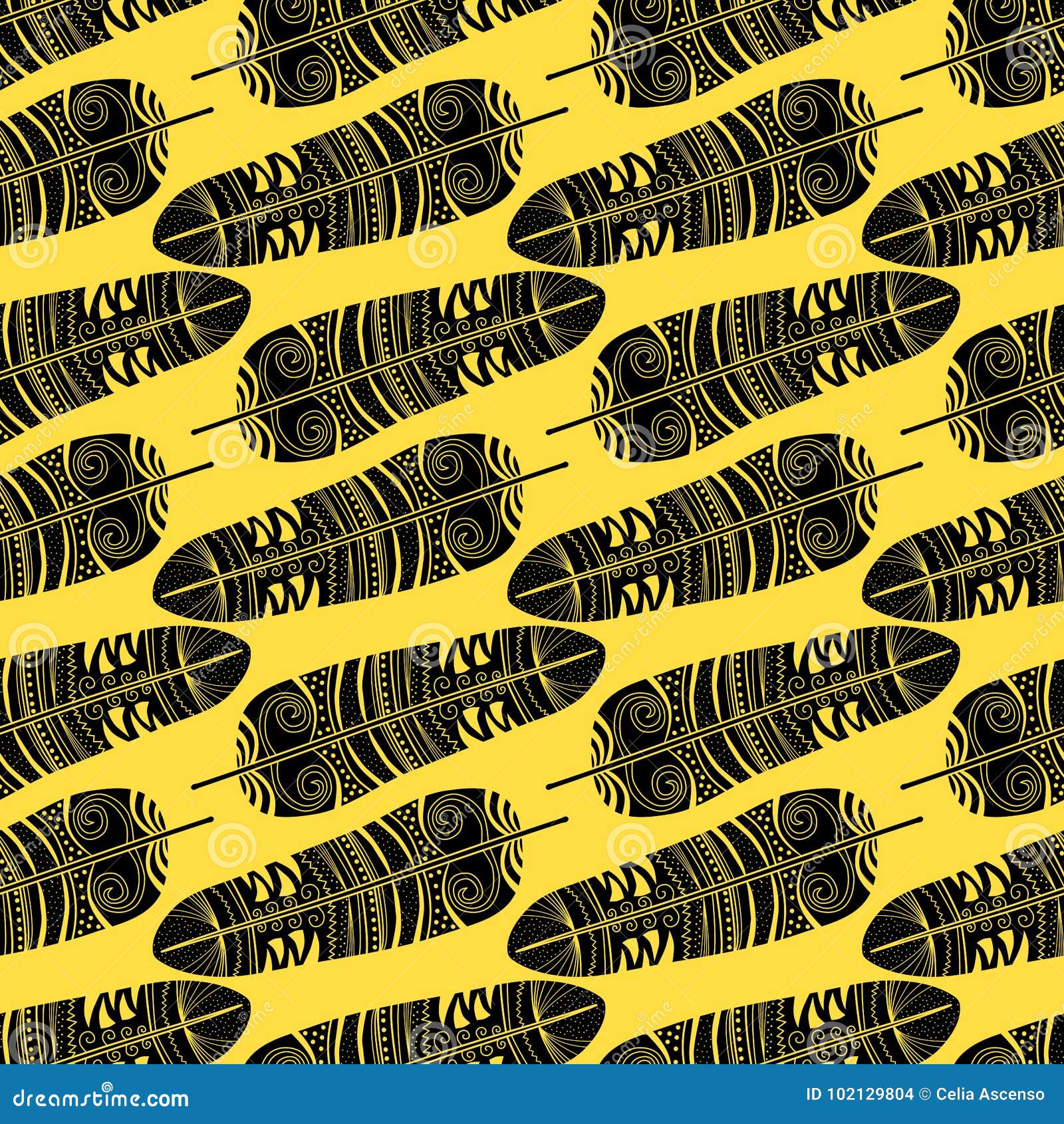 Feathers Geometric Pattern Seamless Texture Stock Illustration ...