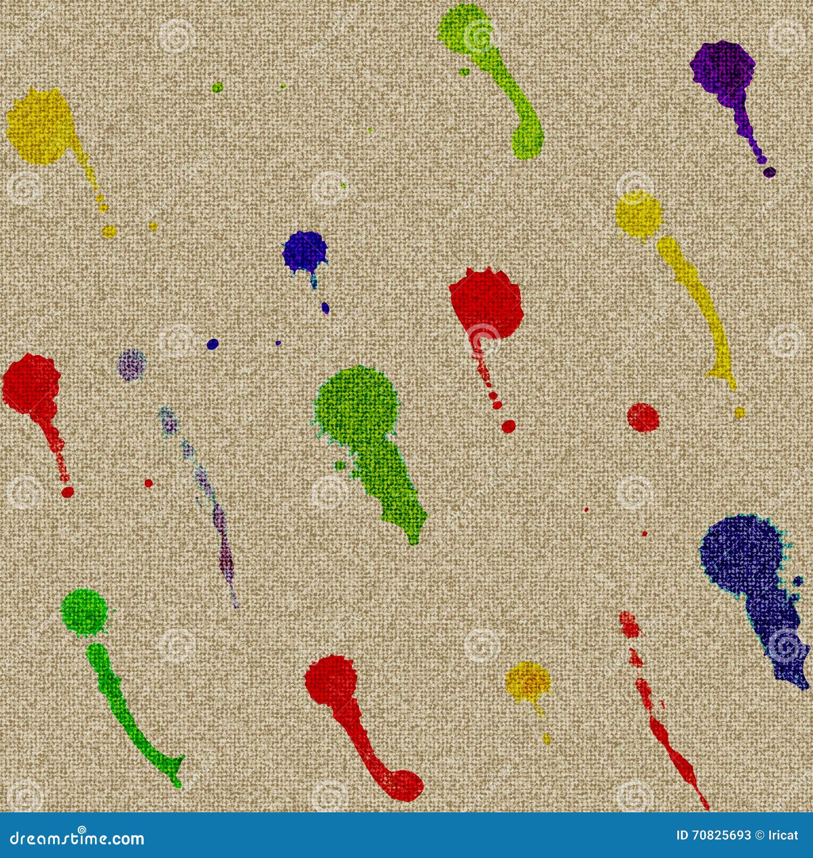 Seamless Textured Canvas. Beige Fabric with Paint Stains Stock Vector ...