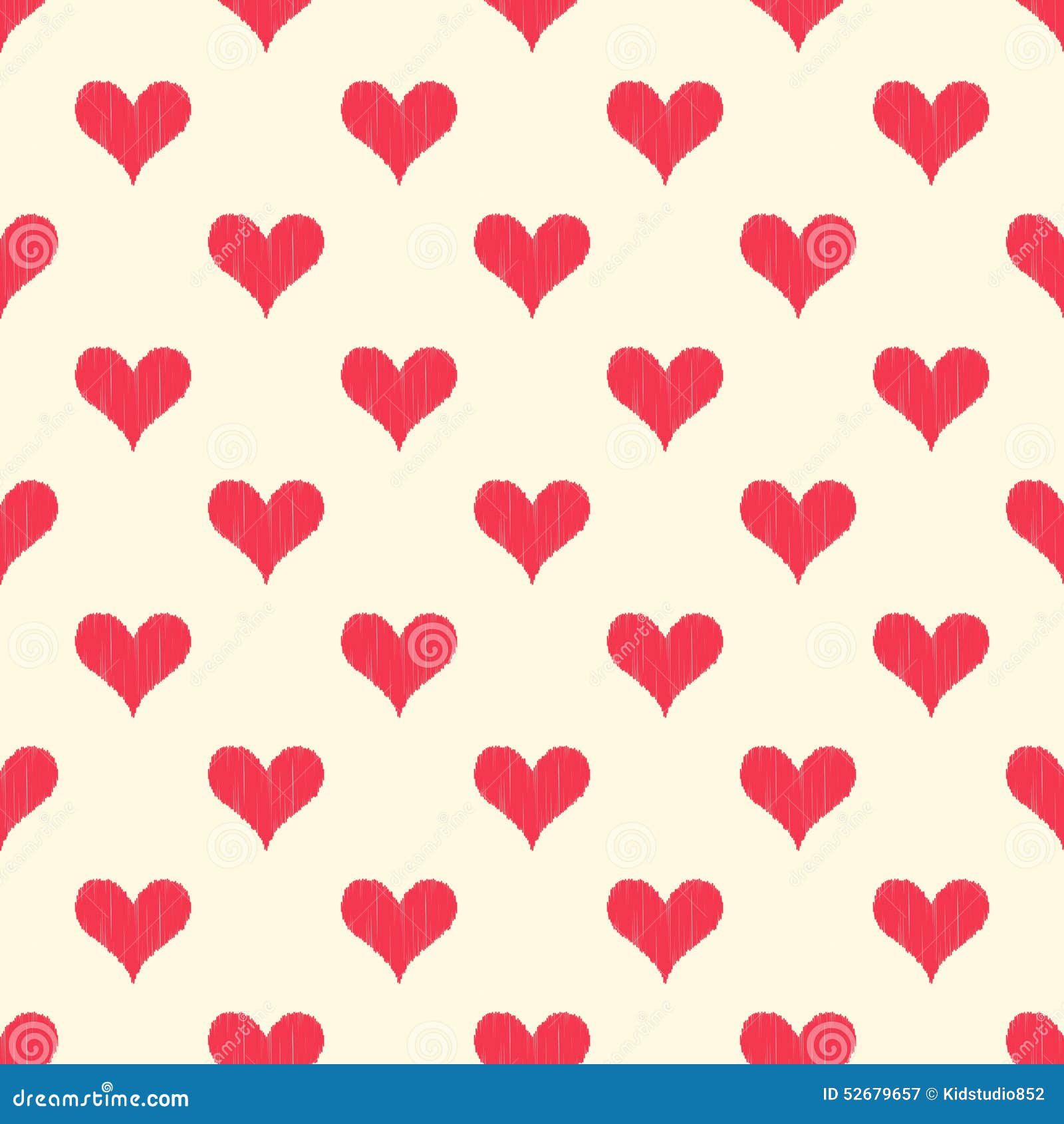 Seamless Textured Heart Symbol Pattern Stock Vector - Illustration of ...