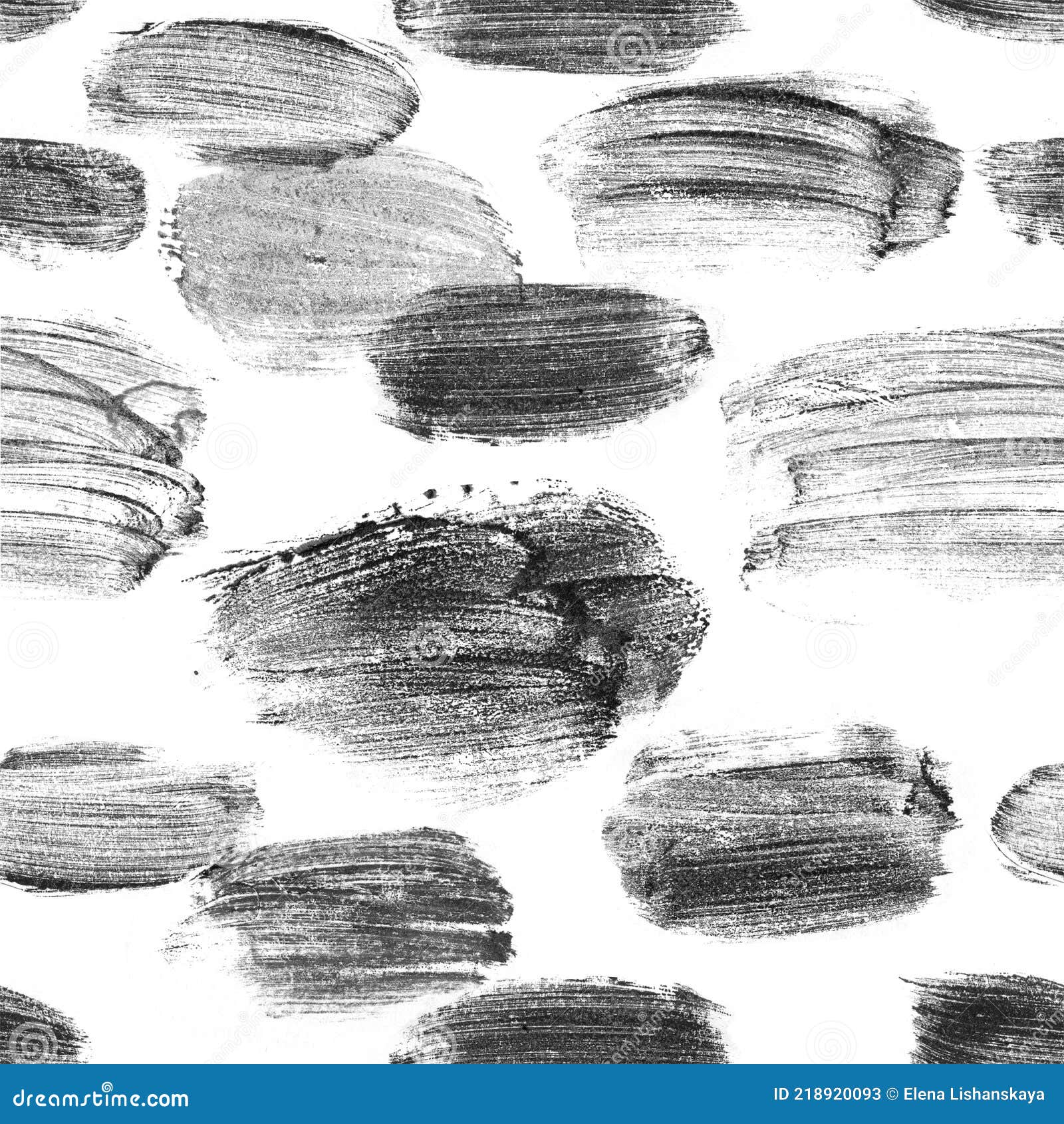 Seamless Textured Pattern, Black and White Brush Stroke, Spots Stock ...