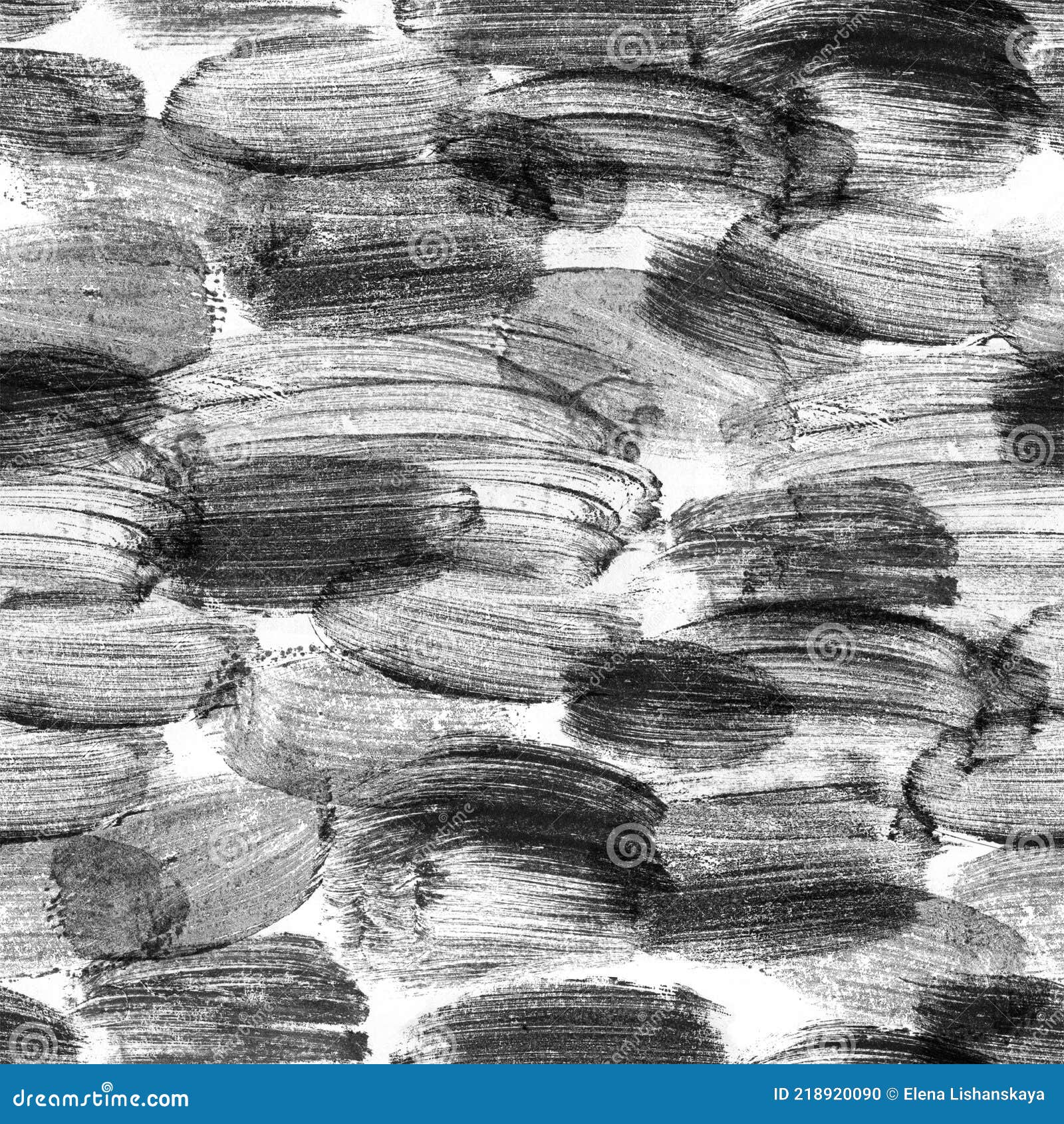 Seamless Textured Pattern, Black and White Brush Stroke, Spots Stock ...