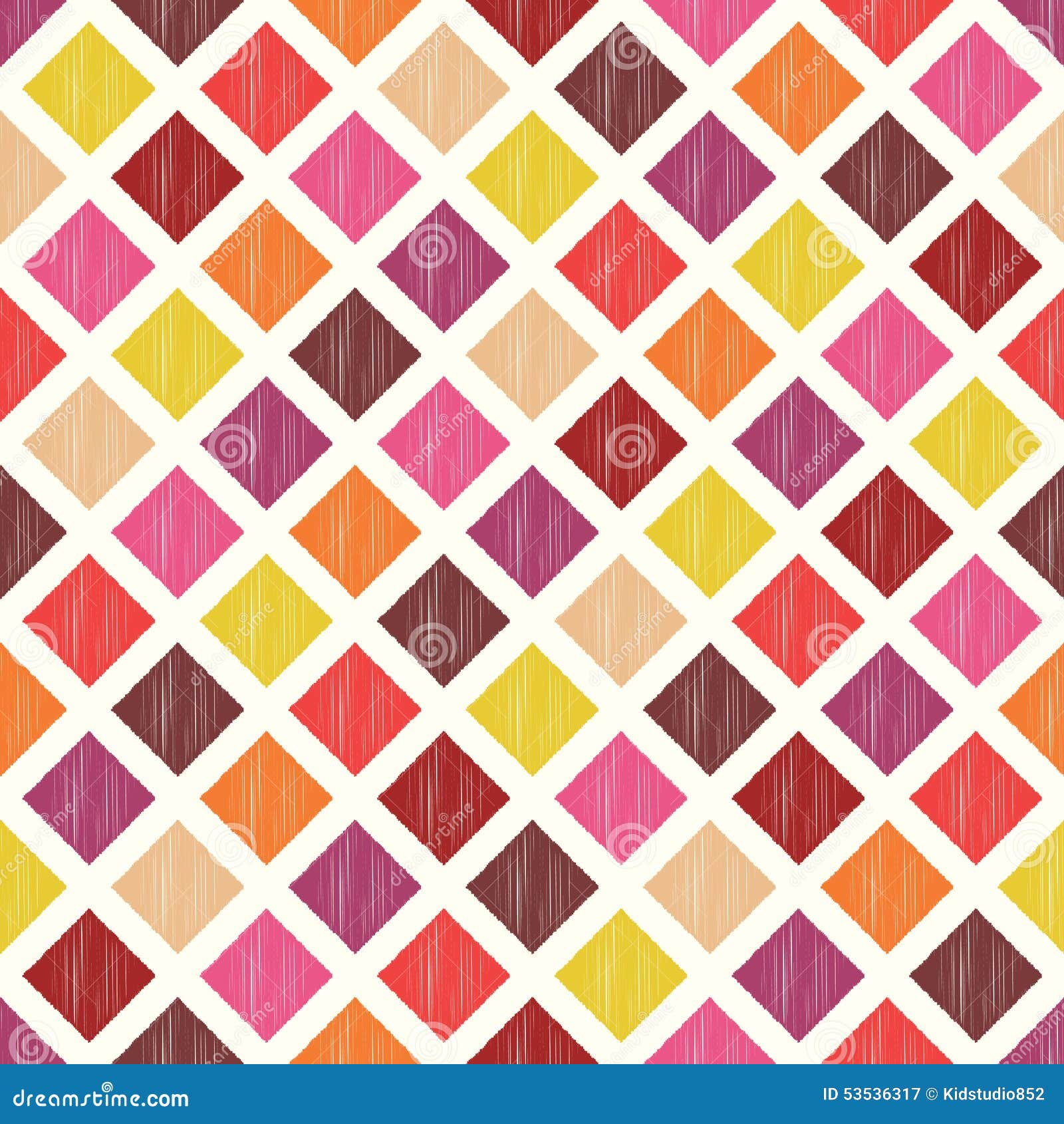 Seamless Textured Rhombus Tiles Pattern Stock Vector - Illustration of ...