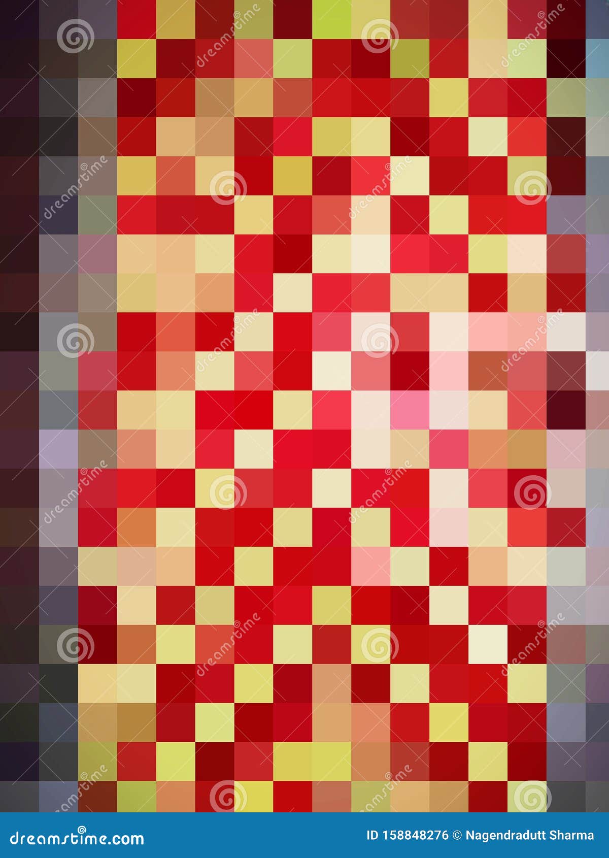 Seamless Textures of Digitally Designed Squares Stock Illustration ...