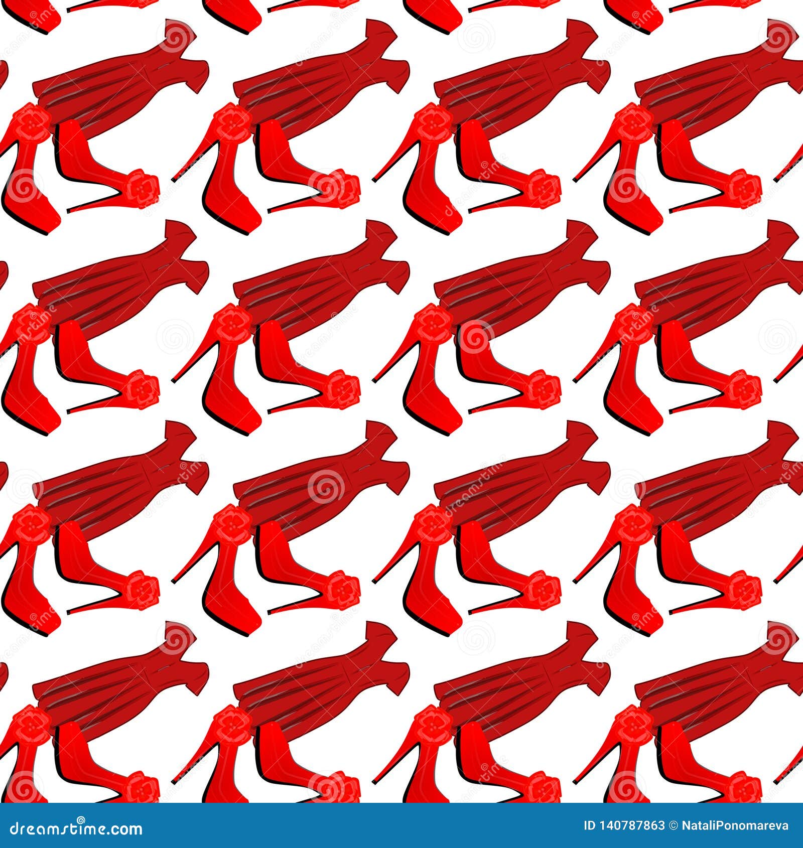 Seamless Textures, Patterns - Style, Red Stock Illustration ...