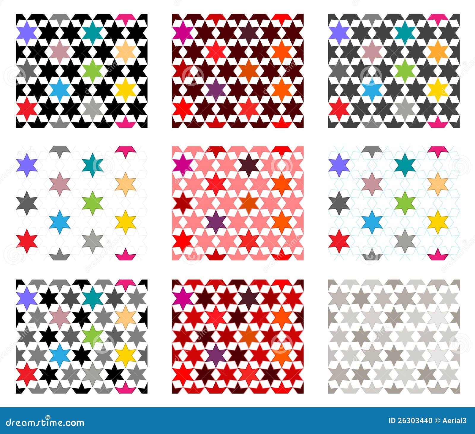 Seamless Textures with Stars Stock Vector - Illustration of element ...