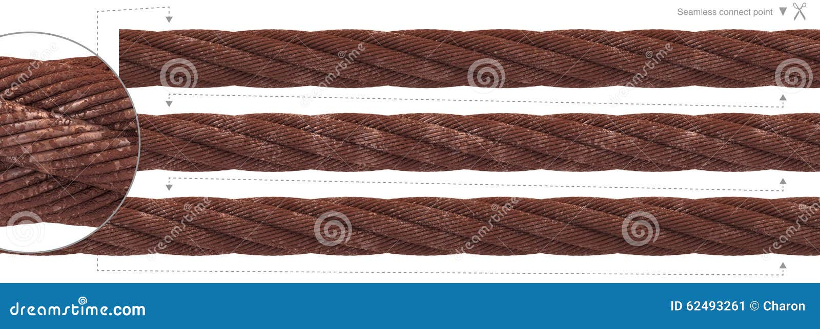 Thick Rust Cable Seamless Wire Rope Stock Image - Image of corrode ...