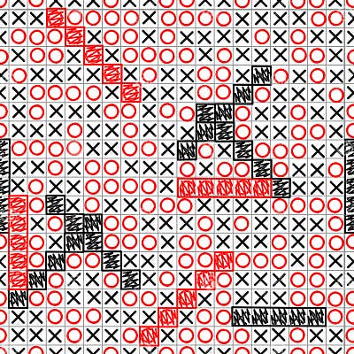 Seamless Tick-tack-toe Pattern Stock Vector - Illustration of trendy ...