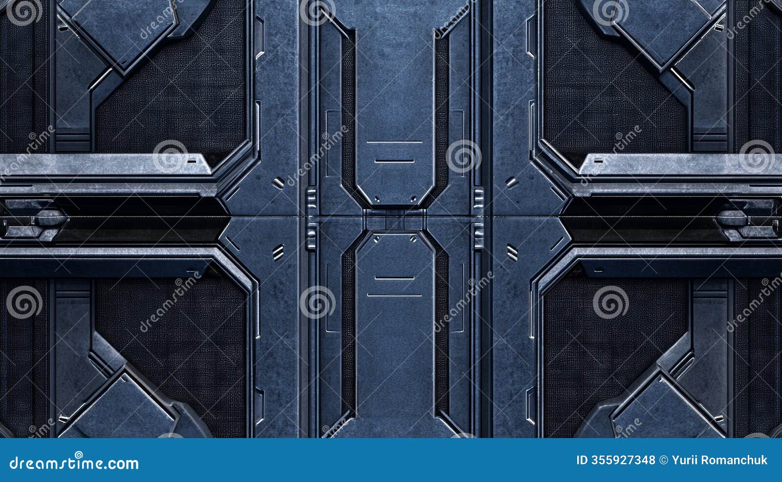 Seamless Tile Design Of A Spaceship S Layered Armor Structure With A Top Down View And Lines ...