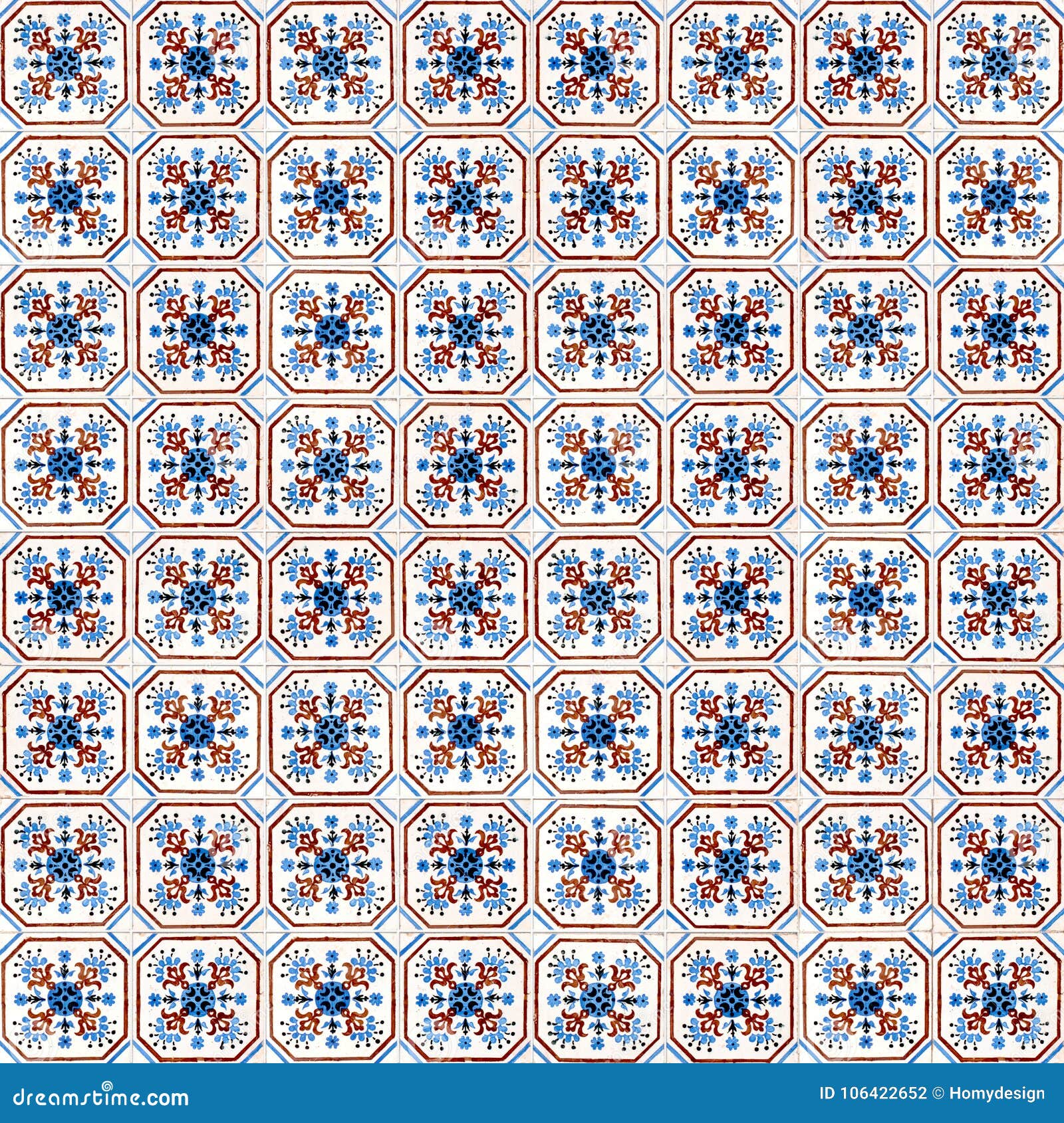 Seamless tile pattern stock photo. Image of tiled, ornamental - 106422652