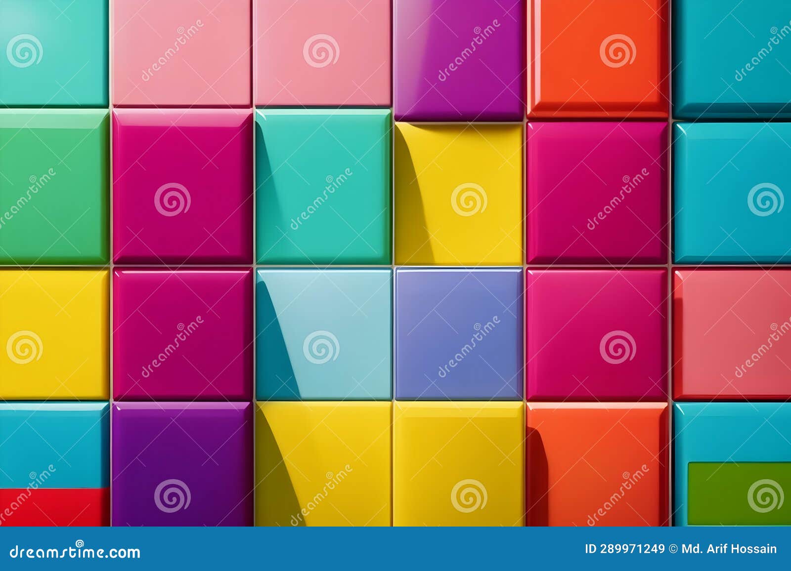 Seamless Tile Pattern Background with Colorful Pieces Generated by Ai ...