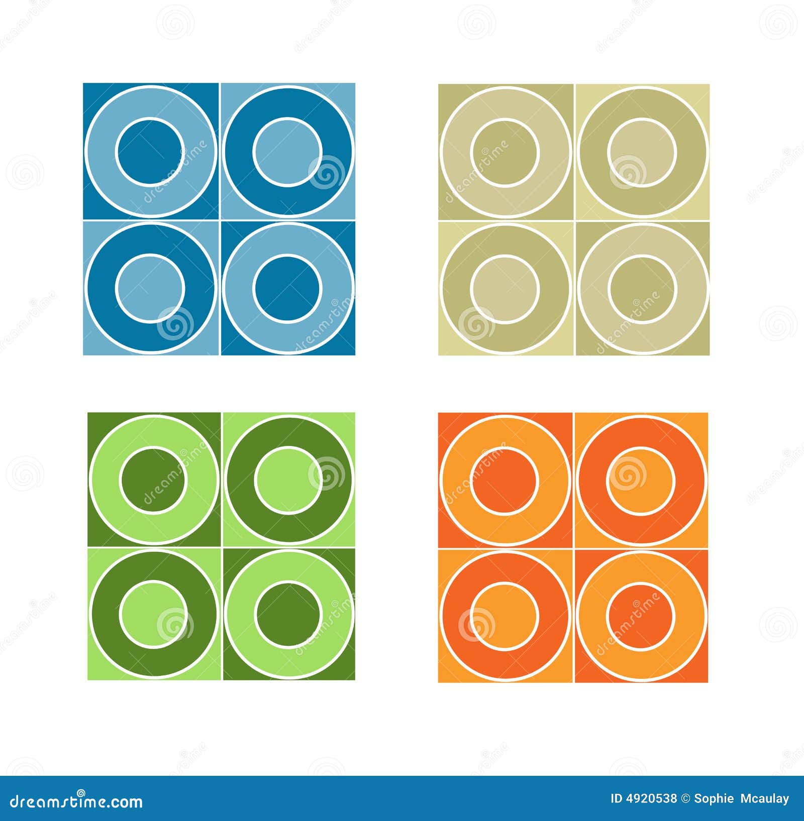 Seamless Tile Pattern with Coloured Circles Stock Illustration ...