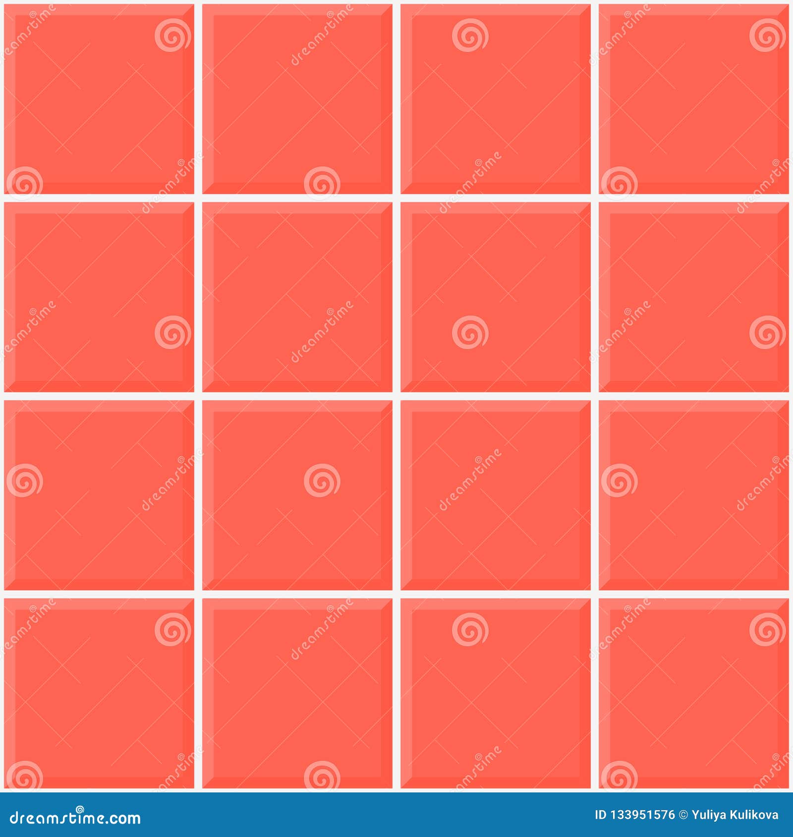 Seamless Tile Pattern of Coral Color. Stock Vector - Illustration of ...