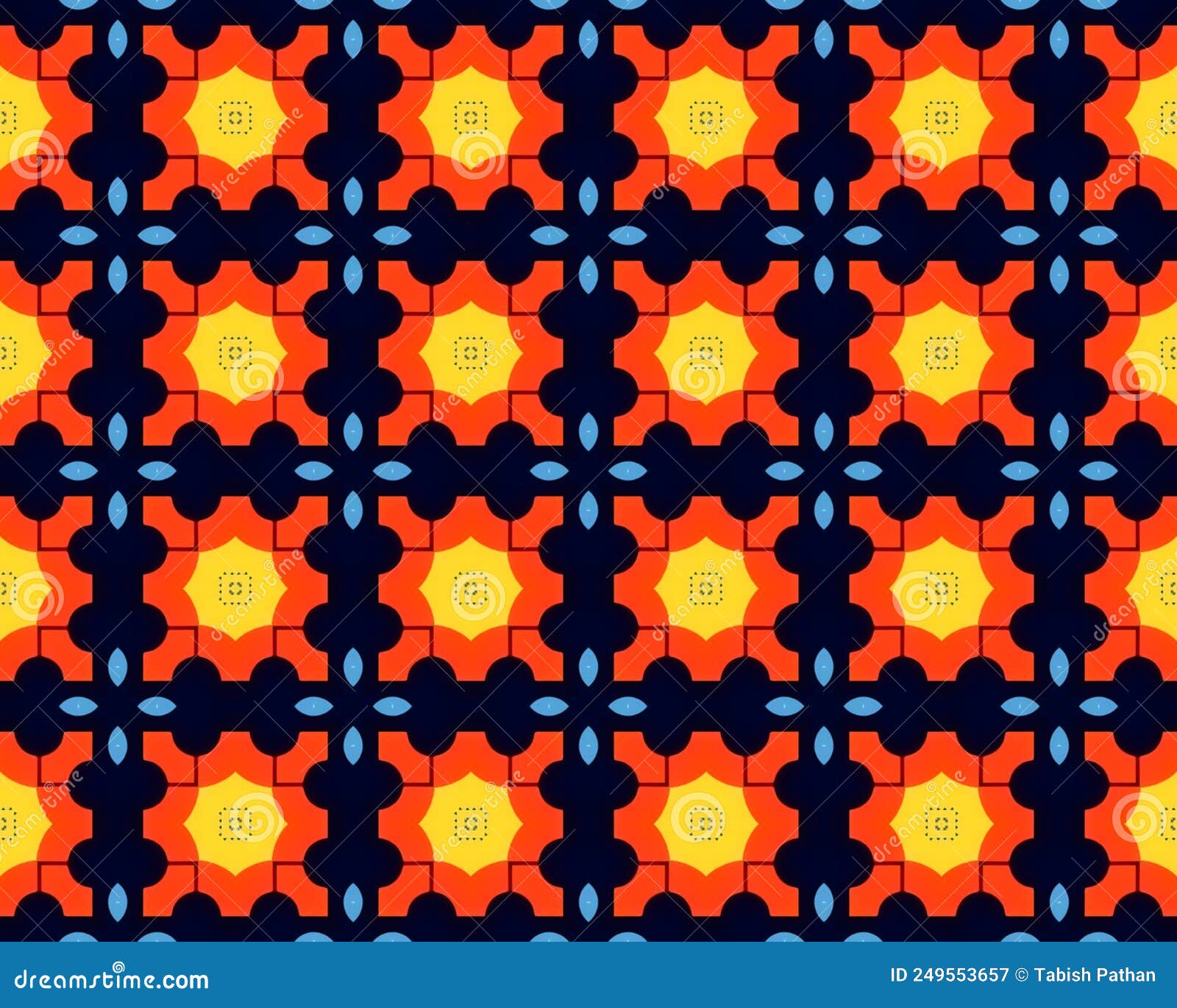 Seamless Tile Pattern in Different Colors Stock Illustration ...