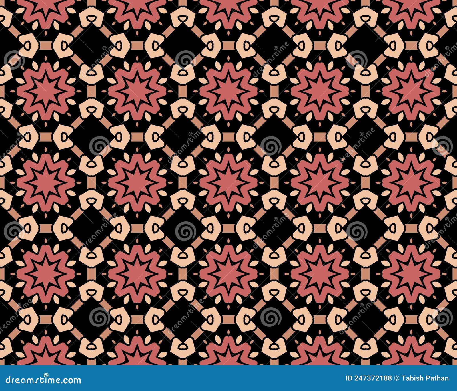 Seamless Tile Pattern, Digital Illustration for Background and Design ...