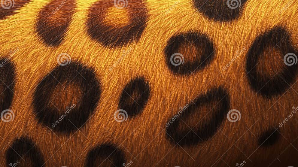 A Seamless Tile Pattern Featuring Realistic Leopard Fur, Capturing the ...