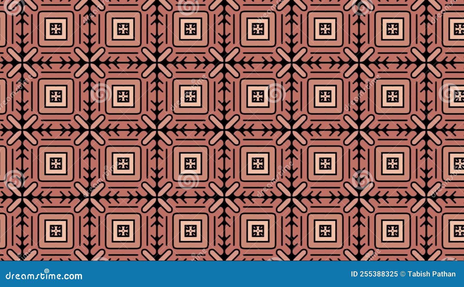 A Seamless Tile Pattern Illustration with Crosses and Squares. Panning ...