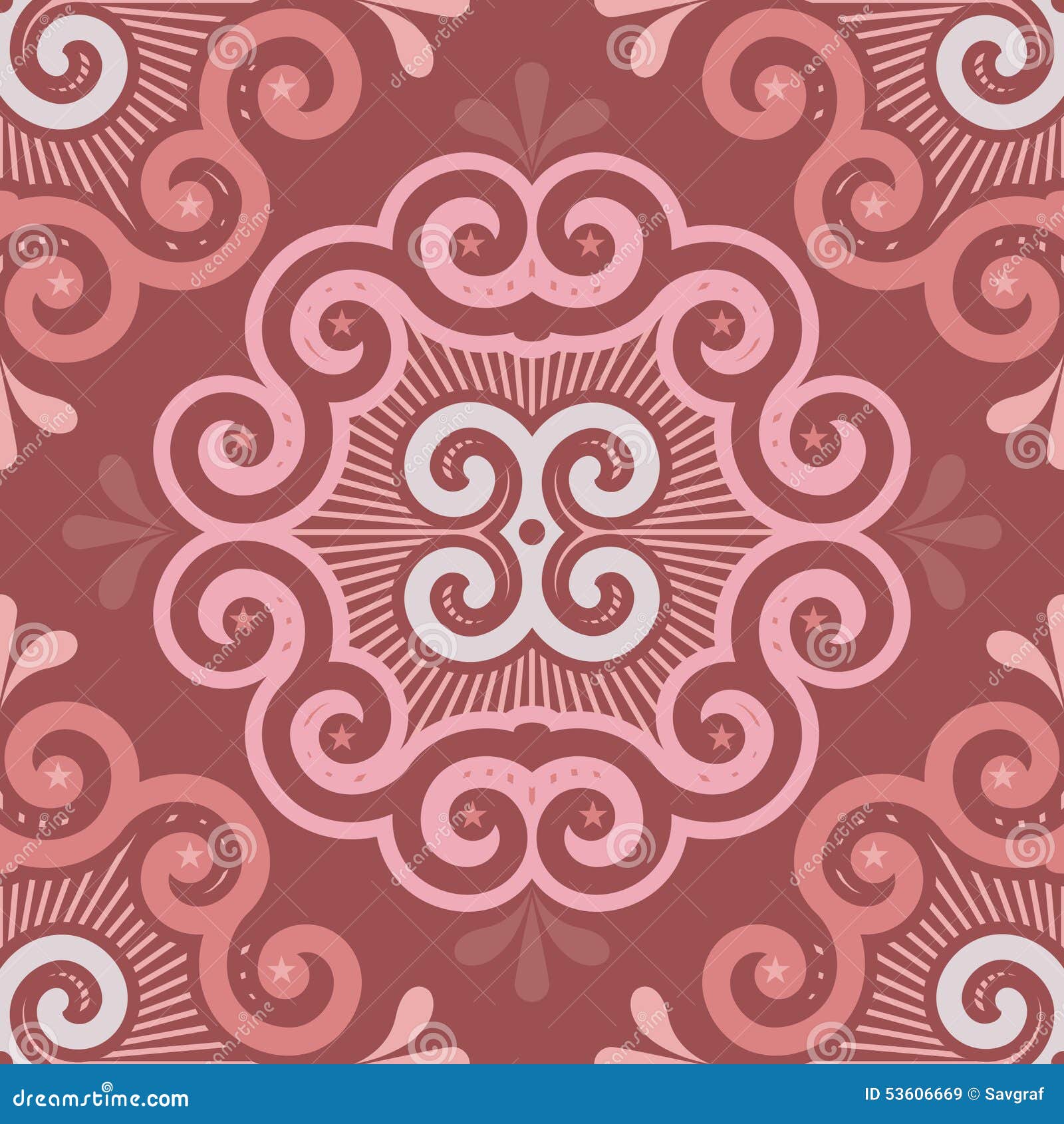 Seamless Tile Pattern In Marsala Colors Cartoon Vector | CartoonDealer ...