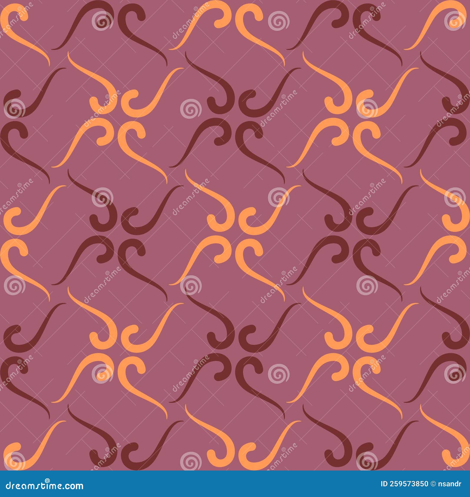 Seamless Tile Pattern in Traditional Style. Simple Abstract Spiral ...