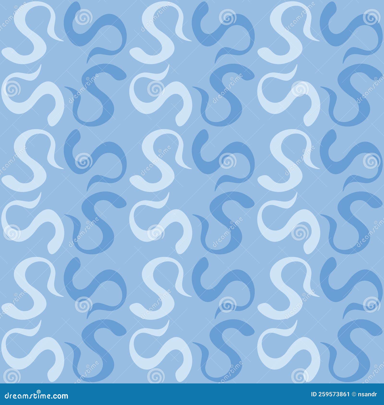 Seamless Tile Pattern in Traditional Style. Simple Abstract Spiral ...