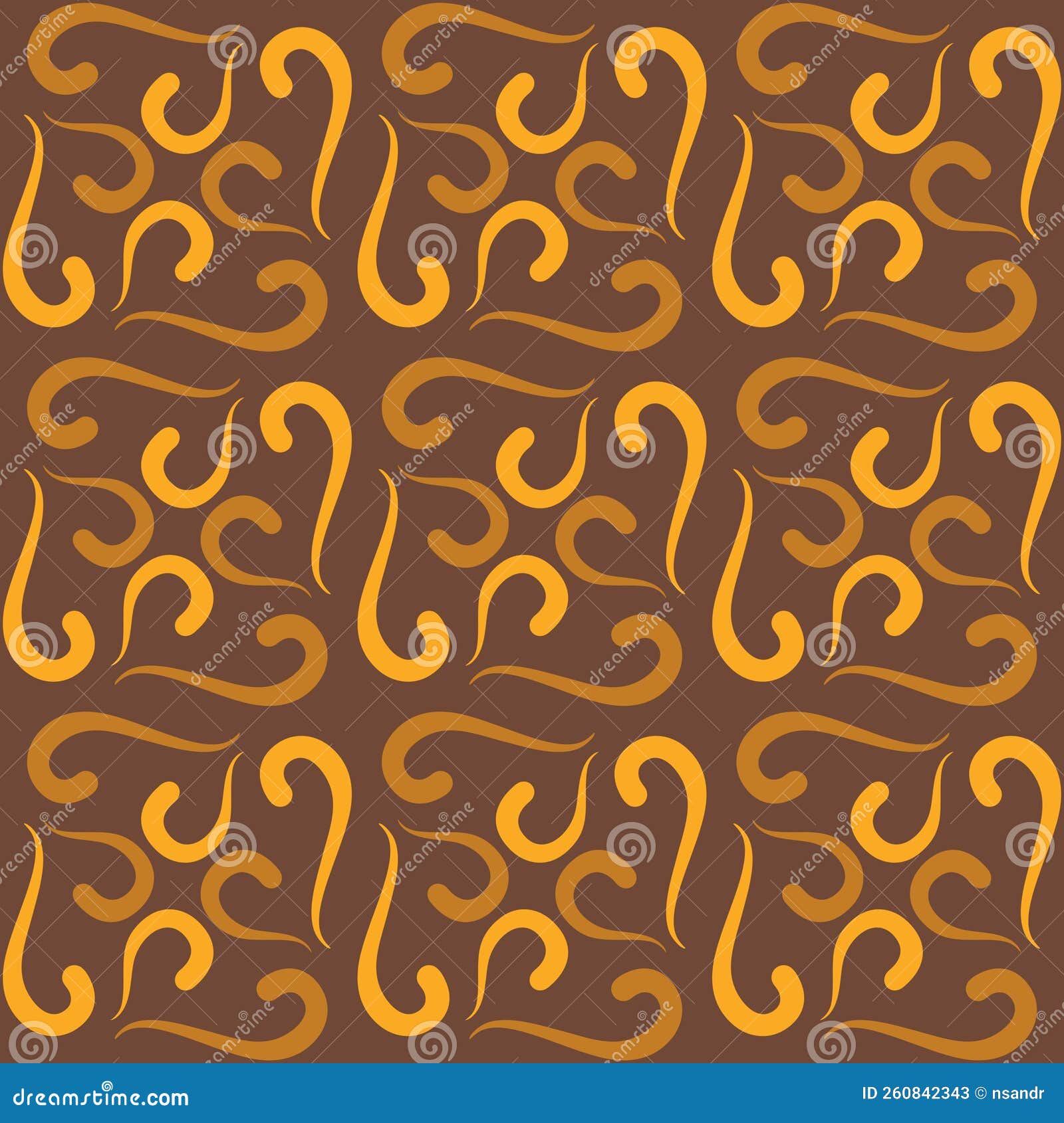 Seamless Tile Pattern in Traditional Style. Simple Abstract Spiral ...