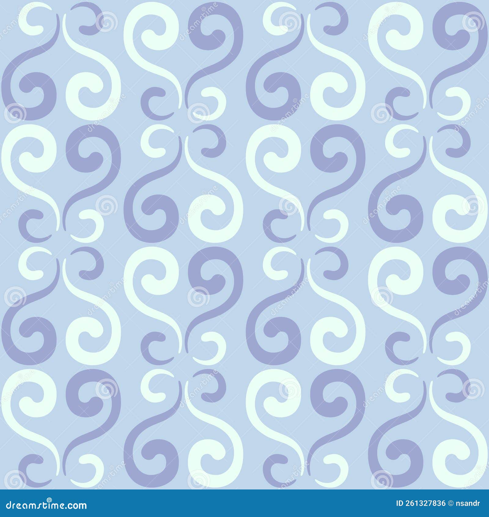 Seamless Tile Pattern in Traditional Style. Simple Abstract Spiral ...