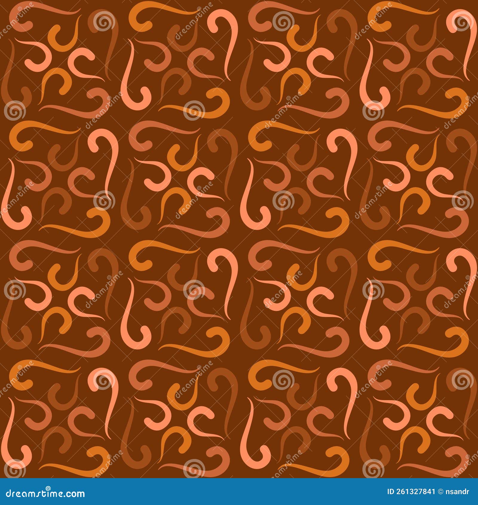 Seamless Tile Pattern in Traditional Style. Simple Abstract Spiral ...