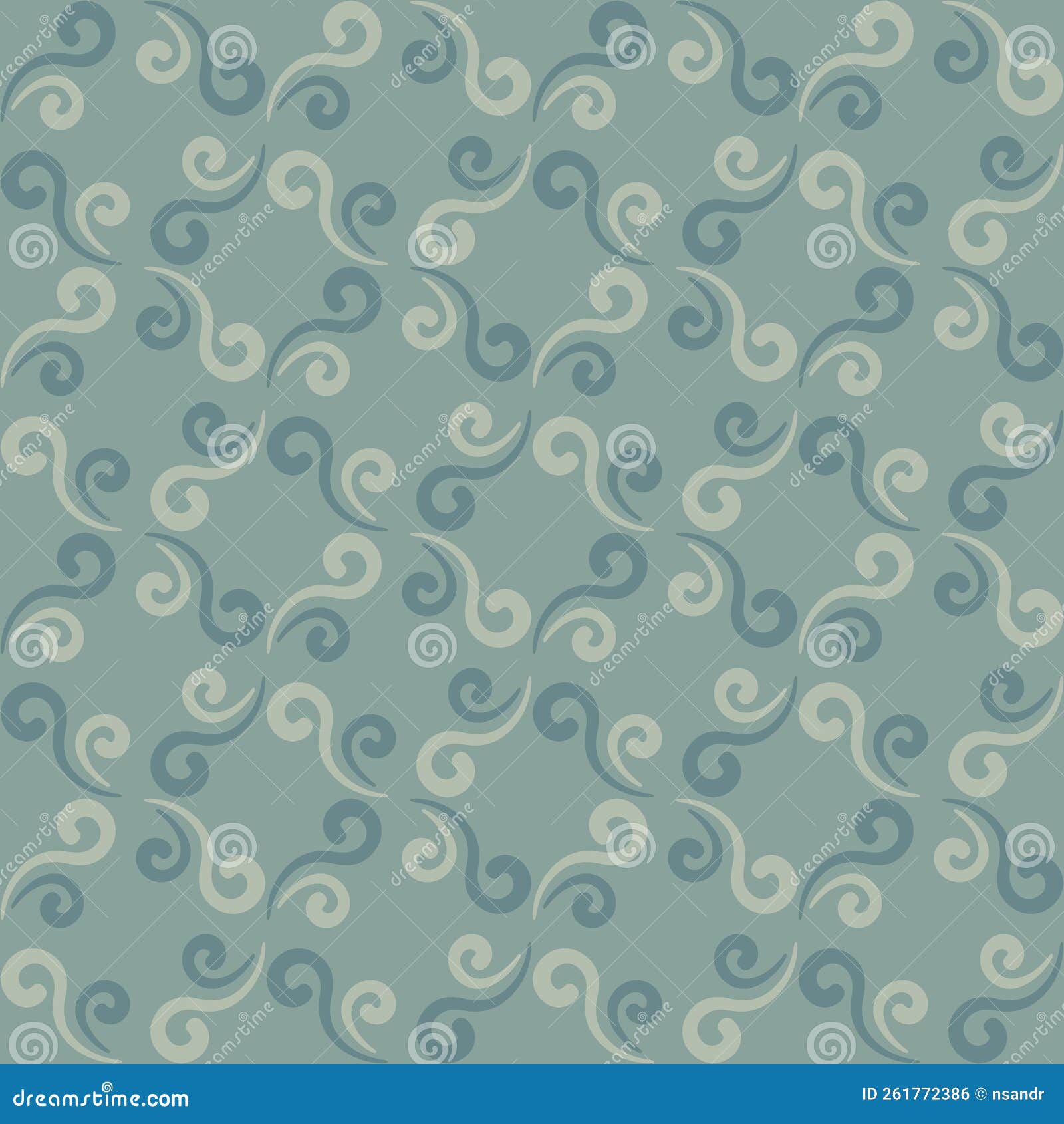 Seamless Tile Pattern in Traditional Style. Simple Abstract Spiral ...