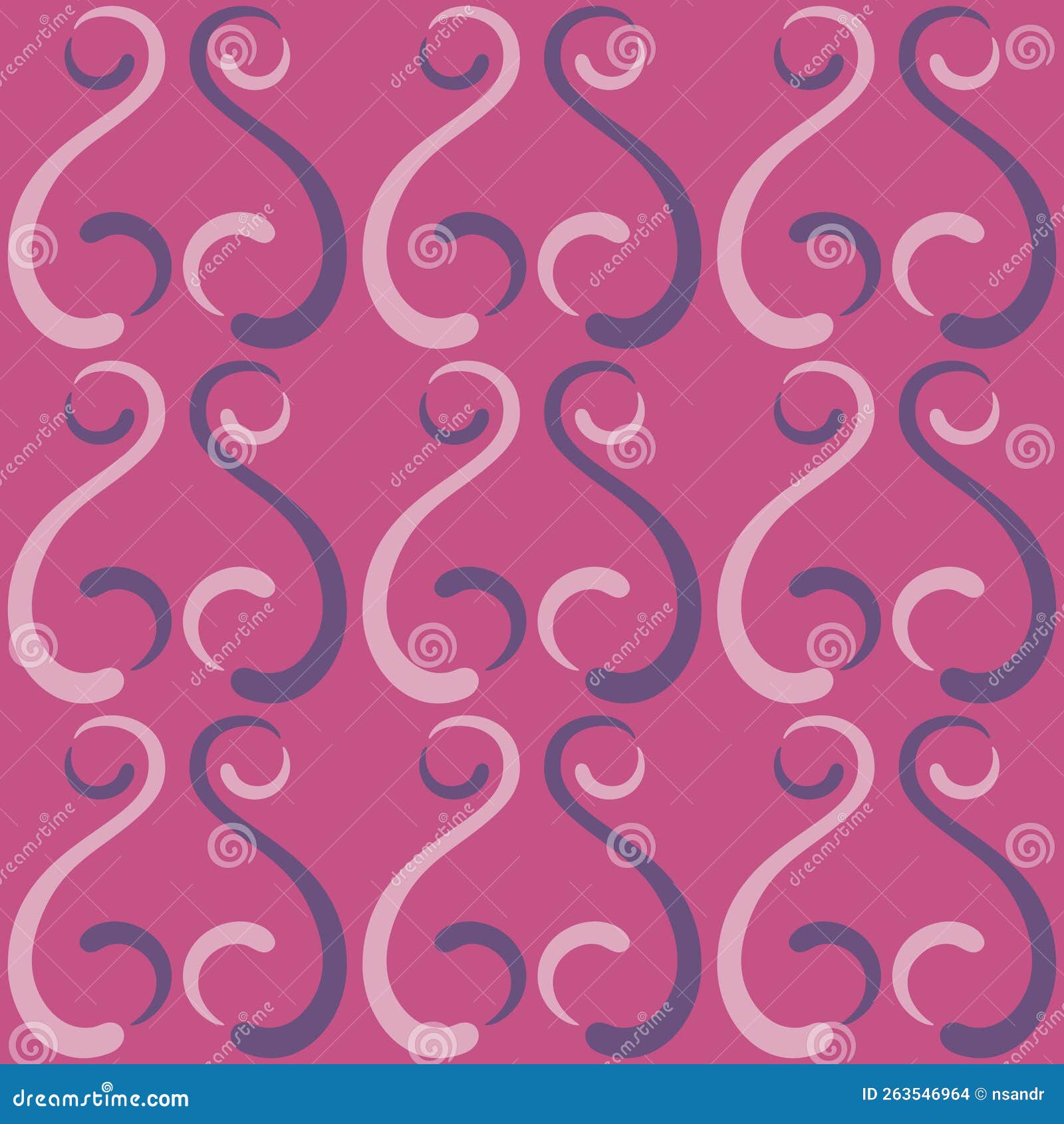 Seamless Tile Pattern in Traditional Style. Simple Abstract Spiral ...