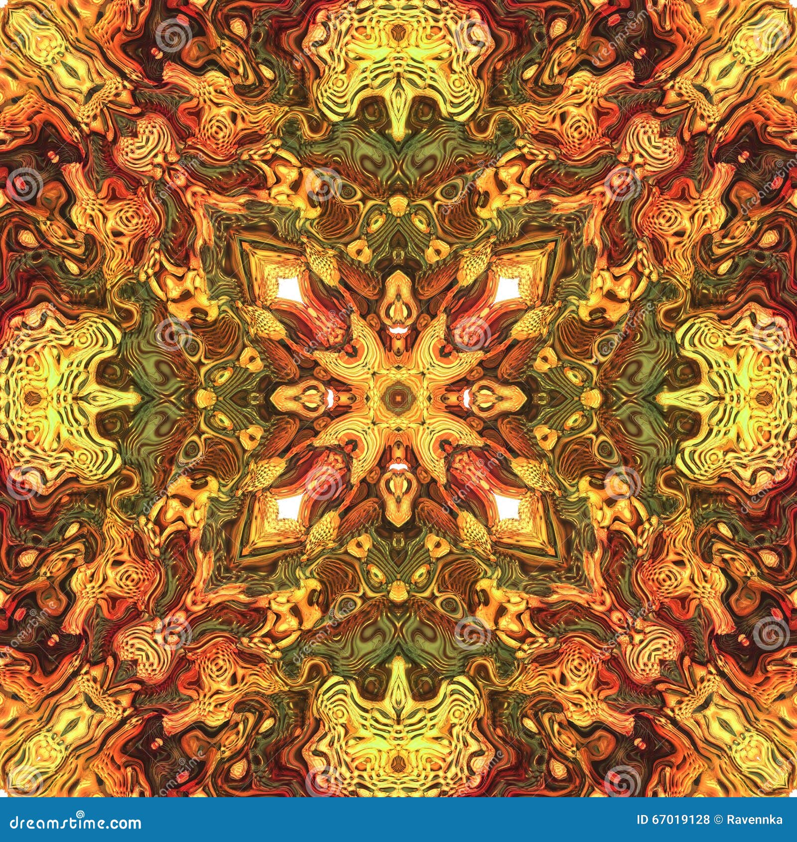 Seamless Tile Pattern in Vivid Warm Colors Stock Illustration ...